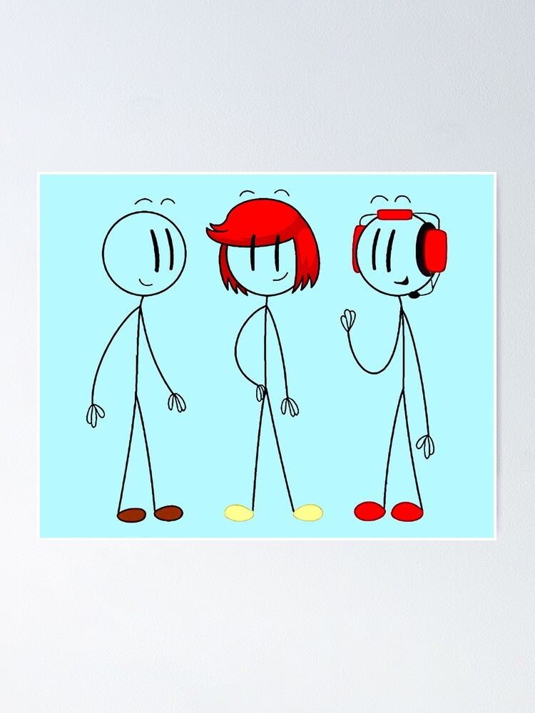Póster «Henry Stickmin Merch Tres personas Hombres Mujeres Niños ...