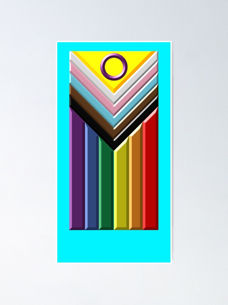 "Progress Pride Flag Insignia" Poster for Sale by FalcoSkyWolf | Redbubble