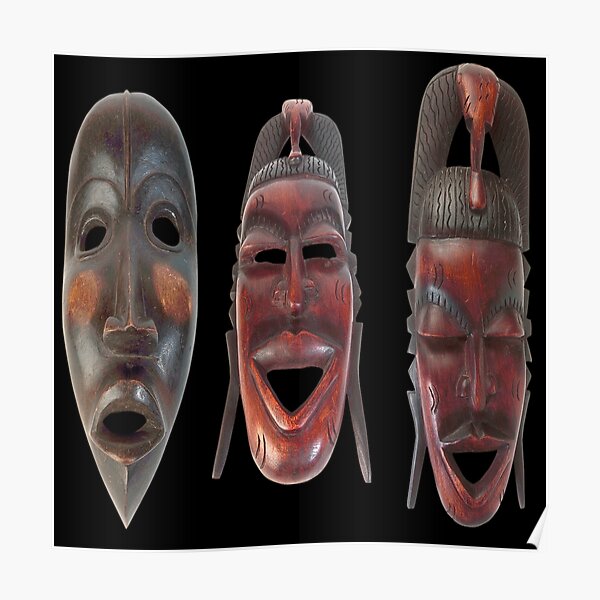 "African Masks" Poster for Sale by BeauEnyDecor | Redbubble