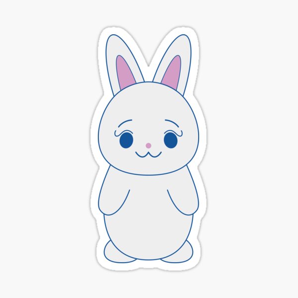 "White rabbit" Sticker for Sale by Samuel-Ruhland | Redbubble