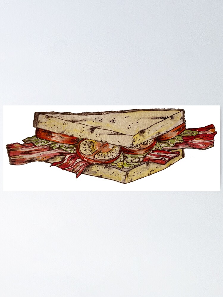 "BLT sandwich" Poster for Sale by KateDorelia | Redbubble
