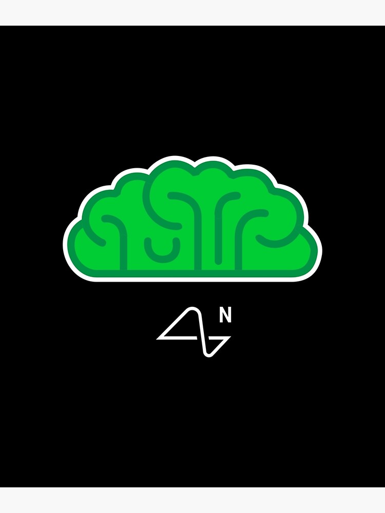 "NEURALINK Funny Green Brain Machine Interface Science" Poster for Sale ...