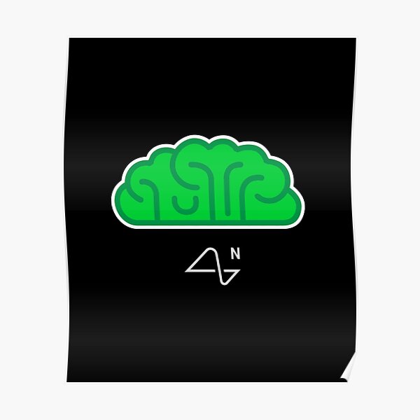 "NEURALINK Funny Green Brain Machine Interface Science" Poster for Sale ...