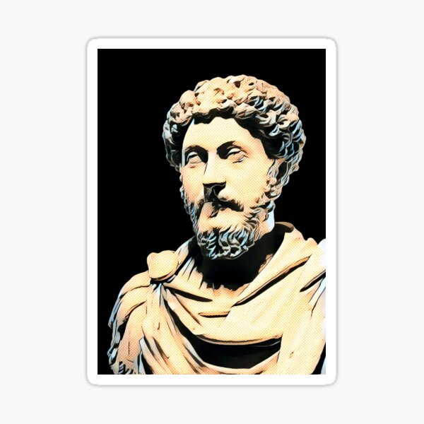 "Marcus Aurelius Artwork " Sticker by Suyogsonar25 | Redbubble