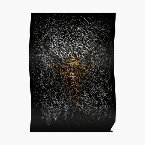 "furious eagle scribble art" Poster for Sale by DopeDesign111 | Redbubble