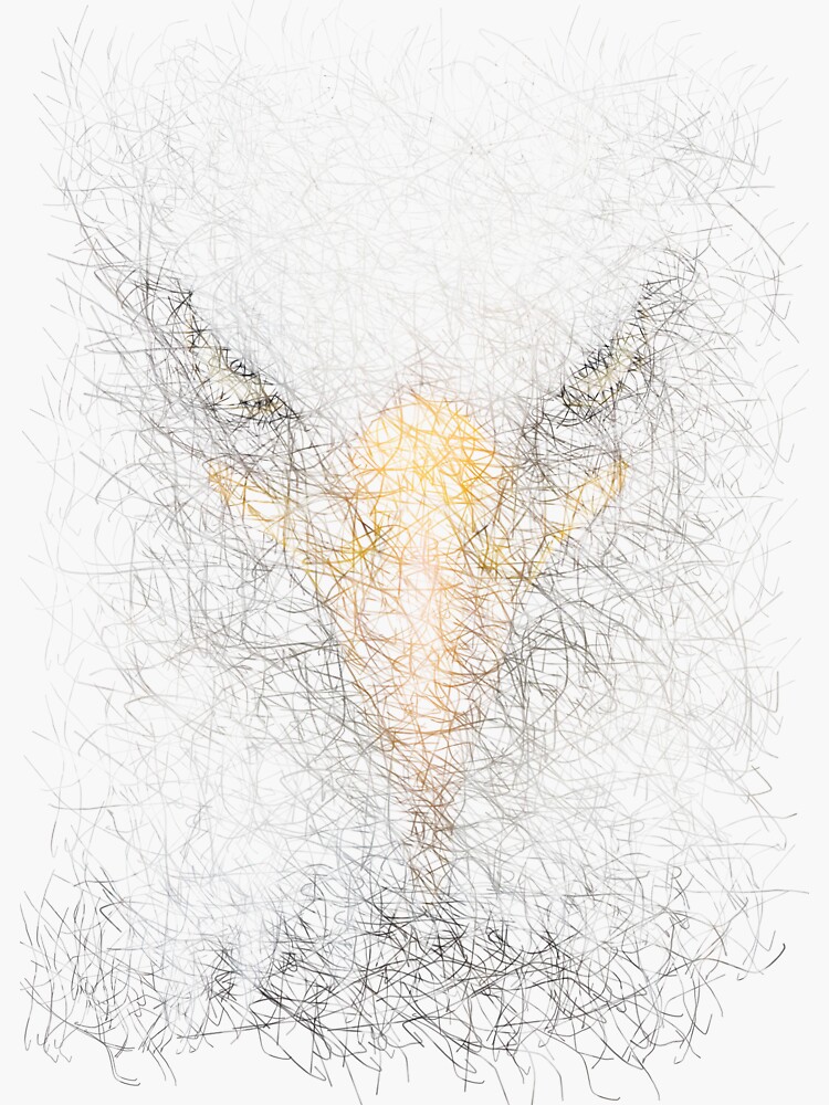 "furious eagle scribble art" Sticker for Sale by DopeDesign111 | Redbubble