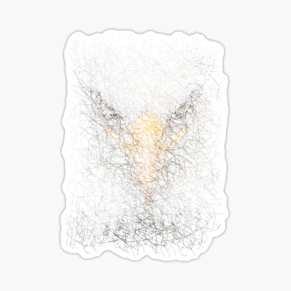"furious eagle scribble art" Sticker for Sale by DopeDesign111 | Redbubble