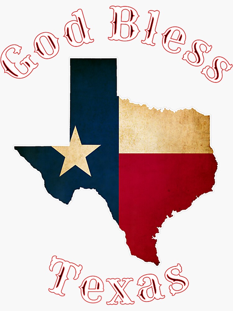 "God Bless Texas T Shirt God bless Texas" Sticker for Sale by TomKaito ...