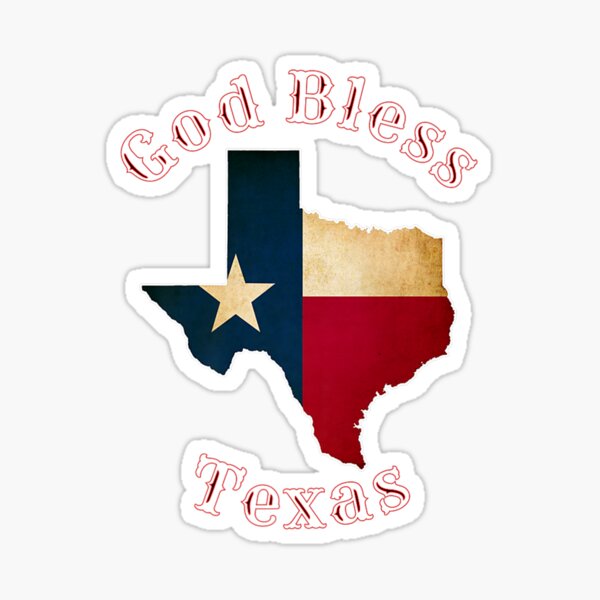 "God Bless Texas T Shirt God bless Texas" Sticker for Sale by TomKaito ...