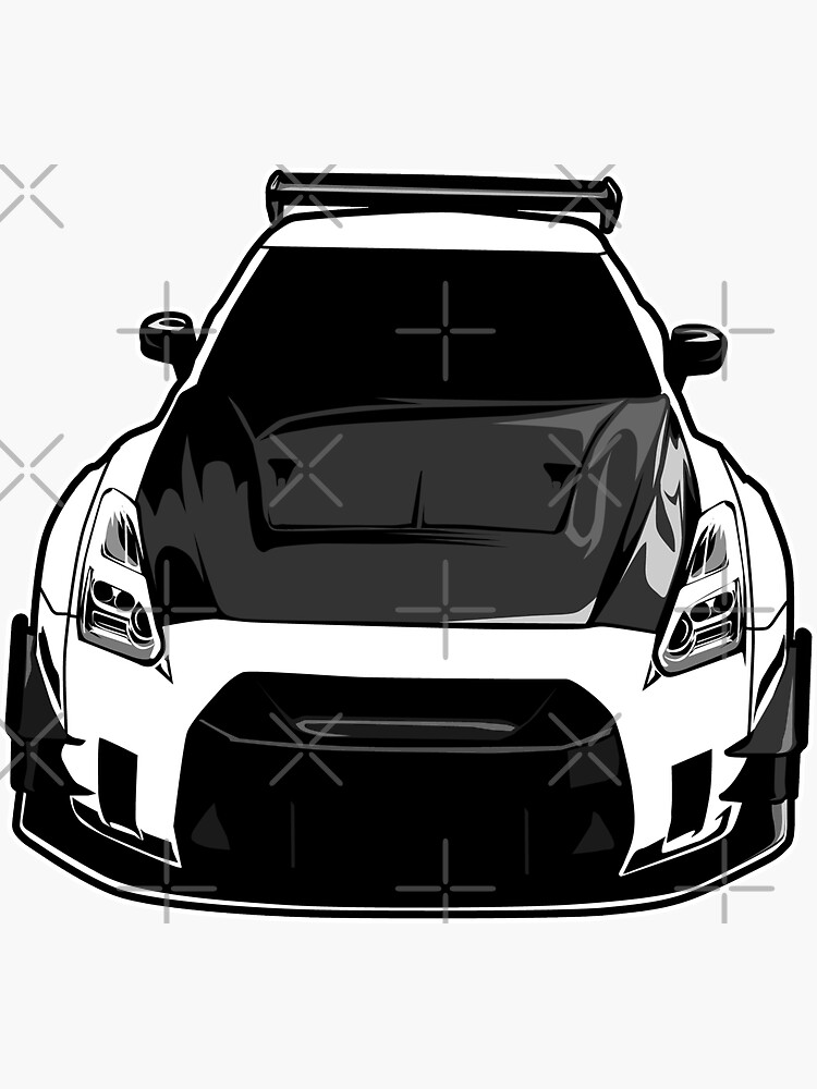 "skyline r35 gtr godzilla jdm" Sticker for Sale by ASAKDESIGNS | Redbubble