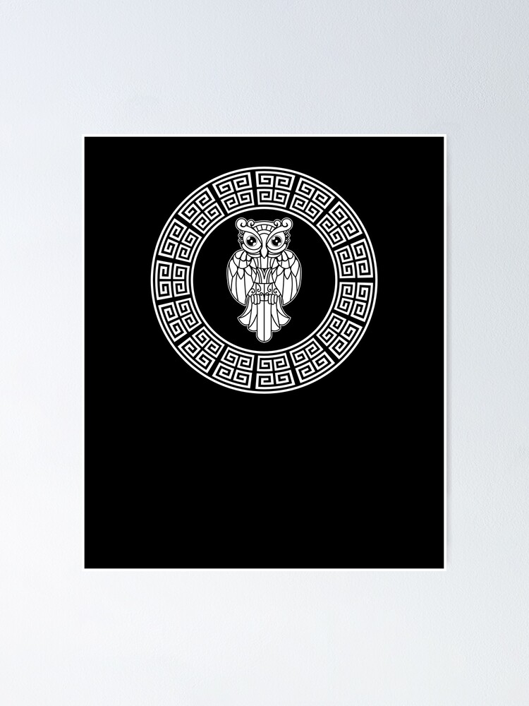 Póster «Búho Athena Arqueología Arte Diosa griega Mitología» de ...