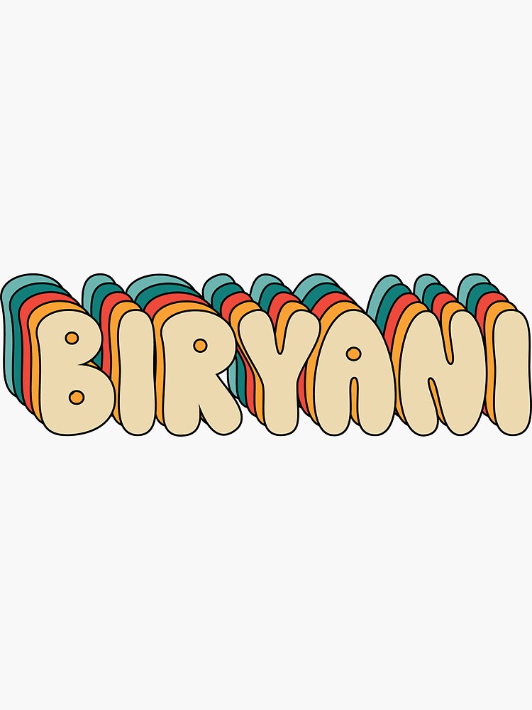 "Biryani Retro" Sticker for Sale by kamrankhan | Redbubble