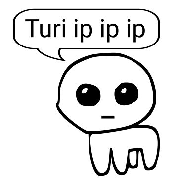 "Turi ip ip ip TBH creature Yippee" Sticker for Sale by Borg219467 ...