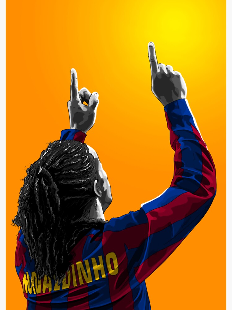 "Ronaldinho Gaúcho Barcelona Brazil Football Artwork Classic T-Shirt ...