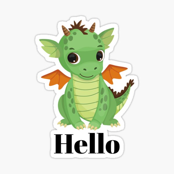 "Cute Little Dragon" Sticker for Sale by DEMONEMPEROR | Redbubble