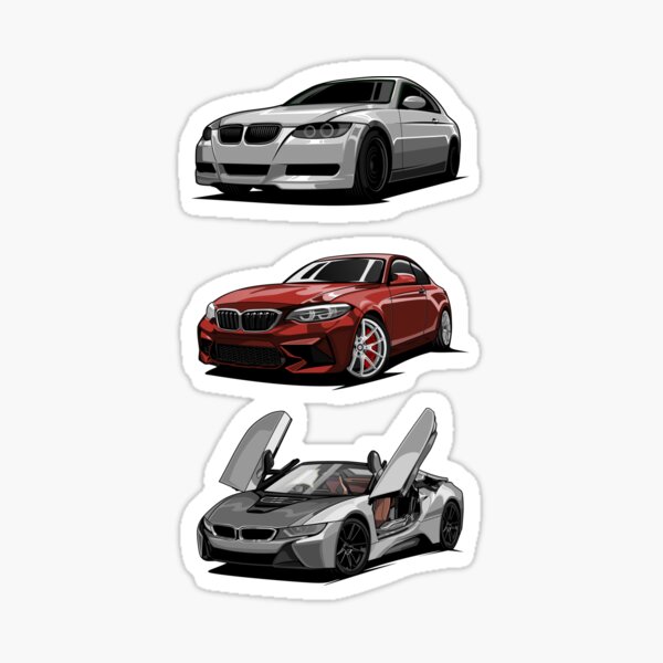 "Cool trio car collection E92, M2 and I8 " Sticker for Sale by Infinity ...
