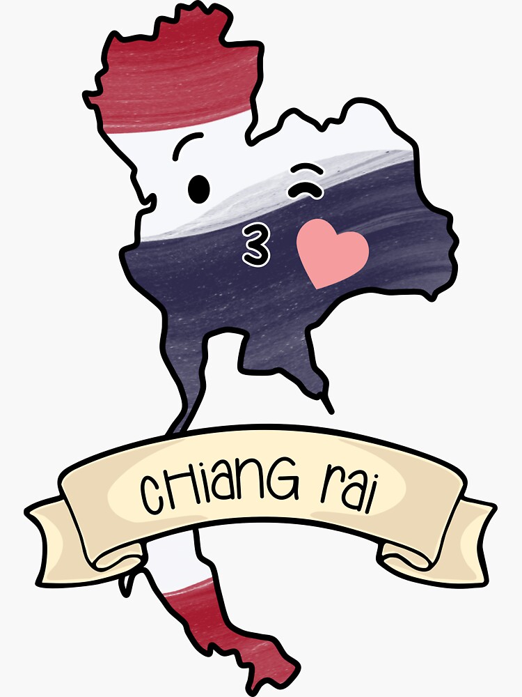 "Chiang Rai" Sticker by WordsMaps | Redbubble