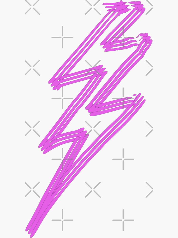 "Pink Bolt" Sticker for Sale by WiltWilde | Redbubble