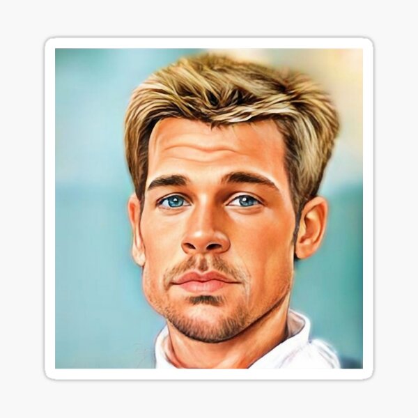"Retro Vintage Brad Pitt Awesome For Music Fan" Sticker for Sale by ...