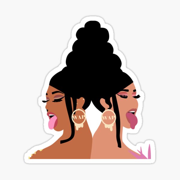 "Cardi B" Sticker for Sale by Byrd-Maureen | Redbubble