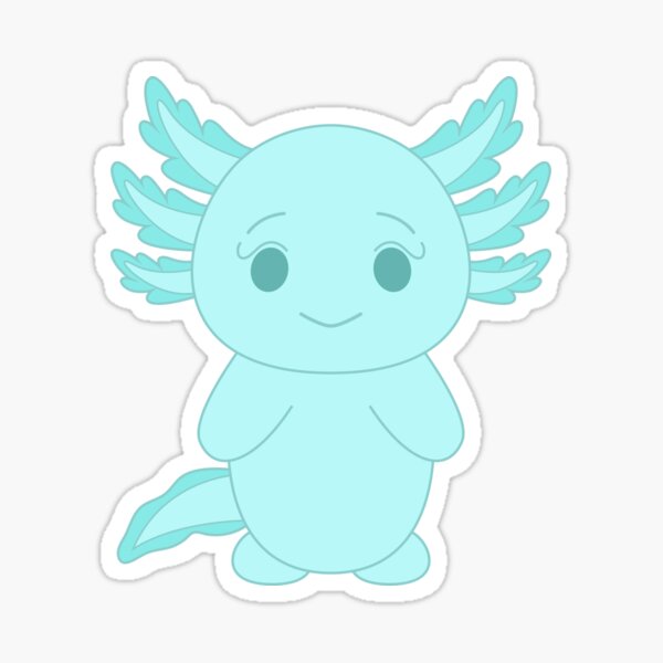 "Blue Axolotl" Sticker by Samuel-Ruhland | Redbubble