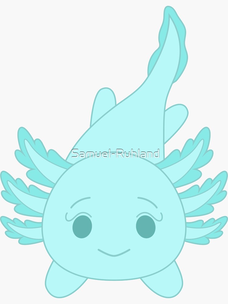 "Blue axolotl" Sticker for Sale by Samuel-Ruhland | Redbubble
