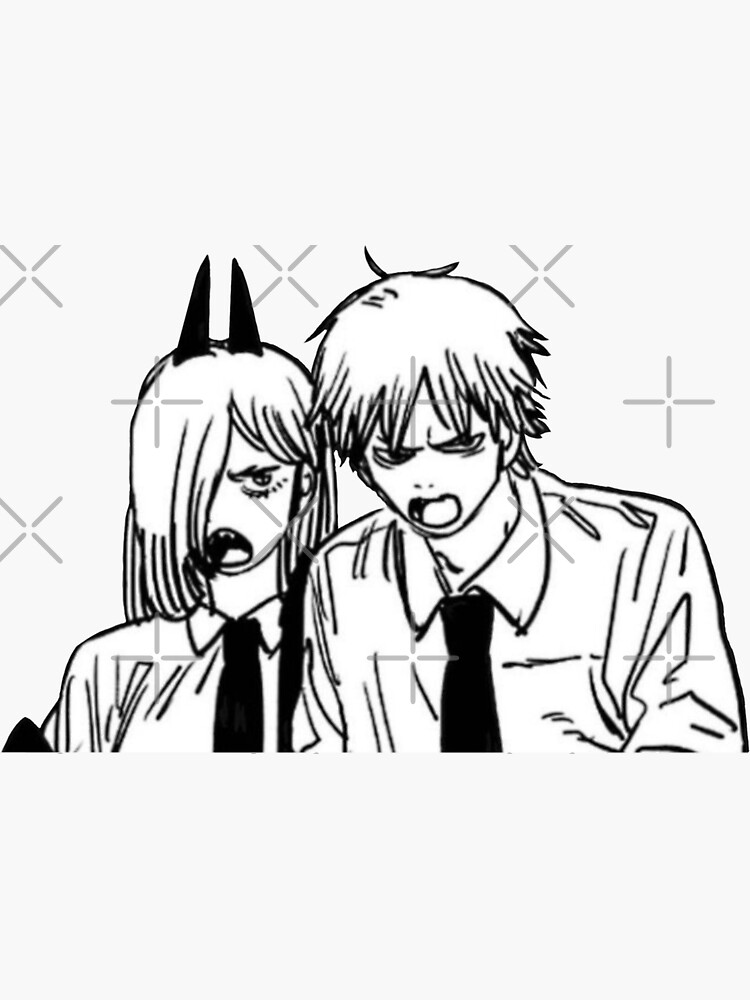 "Power and denji angry" Sticker by Akuma-san | Redbubble