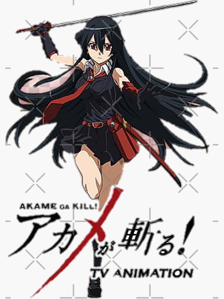 "Akame ga Kill Red Eyes Sword Anime" Sticker by Anime-nez | Redbubble