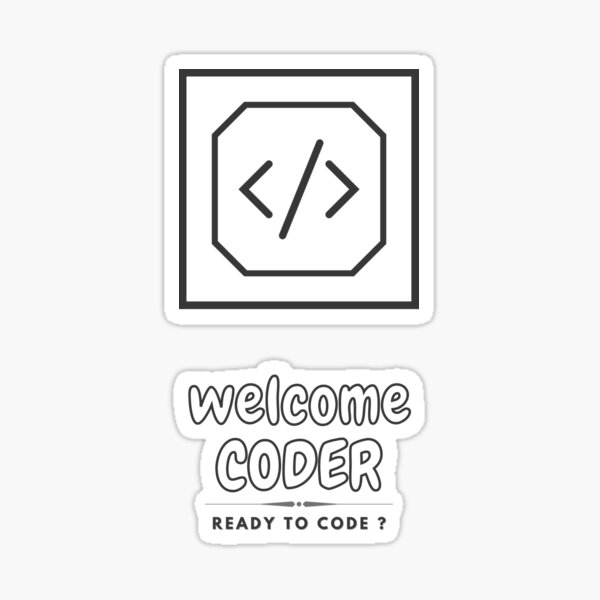 "Welcome coder" Sticker for Sale by CAMichael | Redbubble