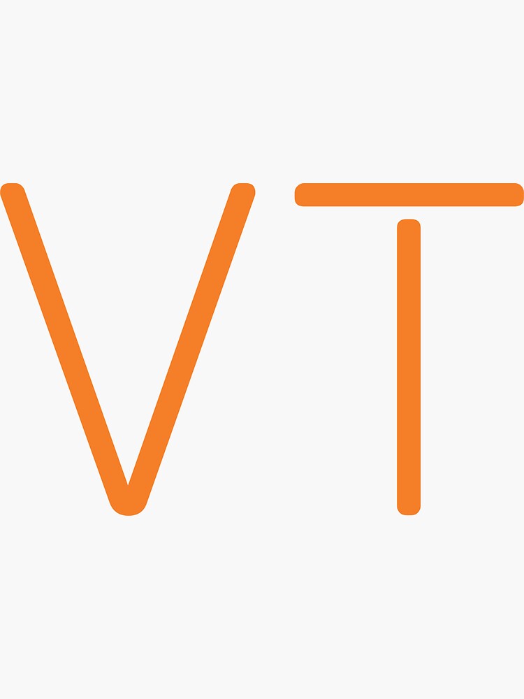 "VT sticker Thin - Orange" Sticker for Sale by themoderateview | Redbubble