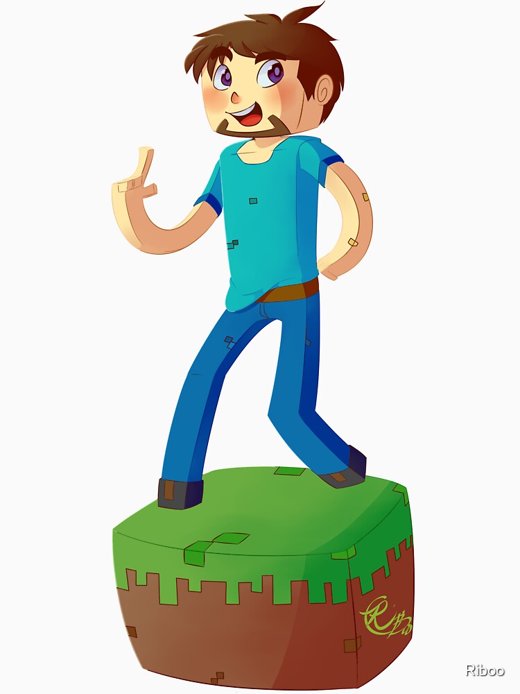 "Minecraft Steve" T-shirt by Riboo | Redbubble
