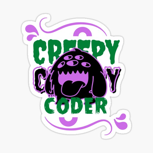 "Creepy coder" Sticker for Sale by CAMichael | Redbubble