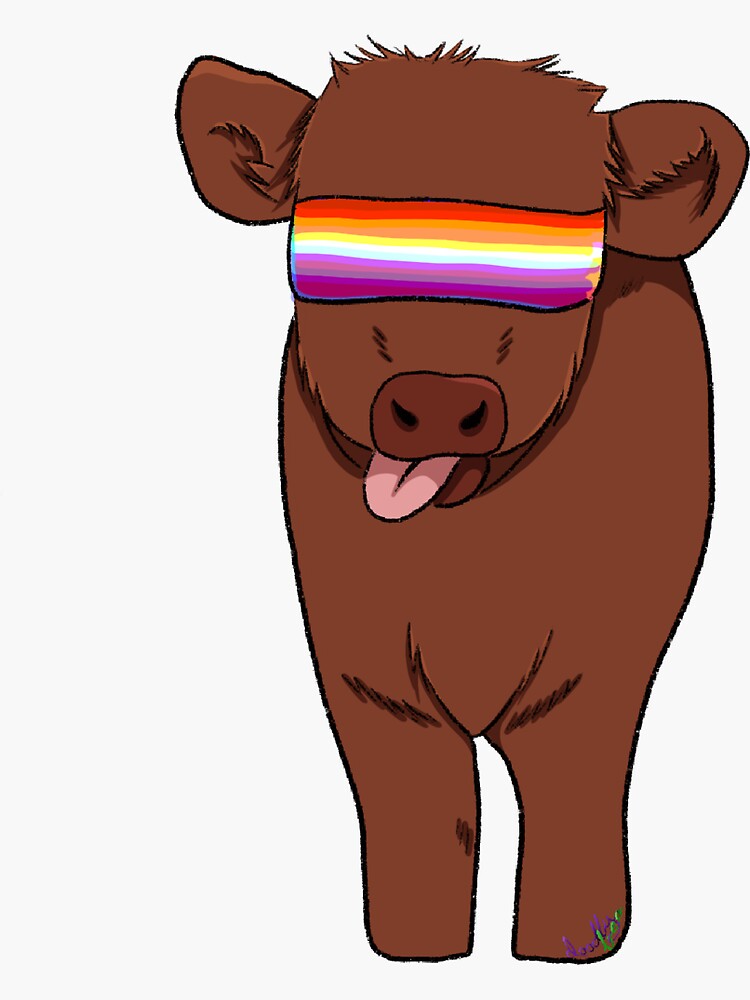 "lesbian cow" Sticker for Sale by bookish--bee | Redbubble