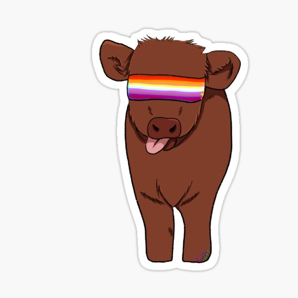 "lesbian cow" Sticker for Sale by bookish--bee | Redbubble