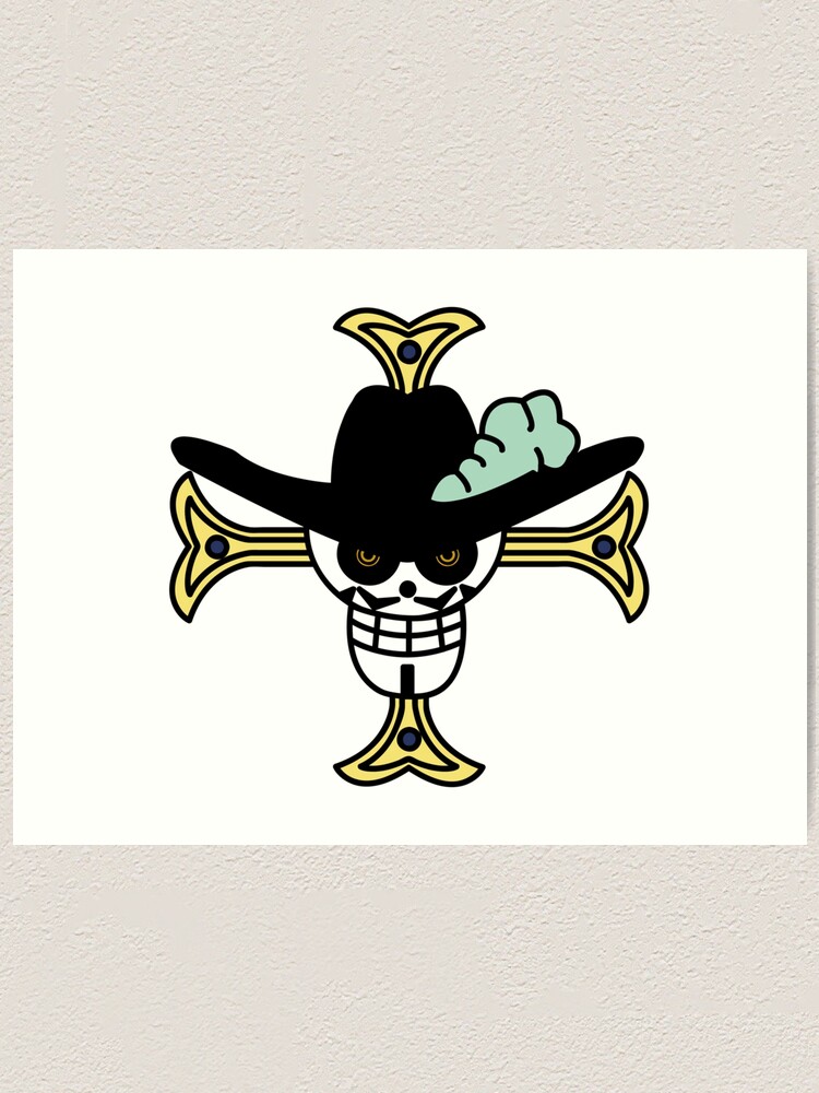 "One Piece Dracule Mihawk Logo , One Piece" Art Print for Sale by ...