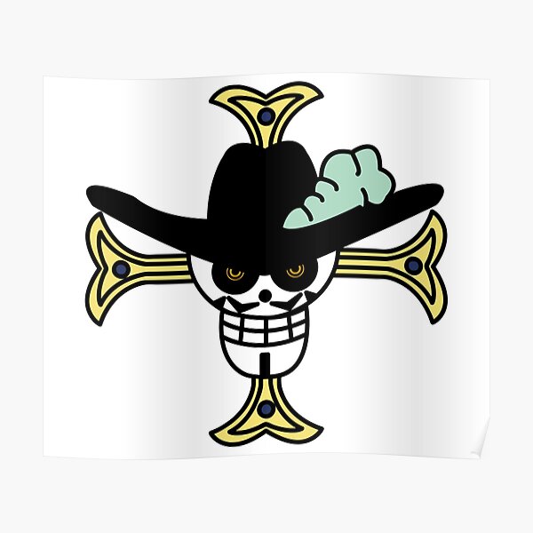 "One Piece Dracule Mihawk Logo , One Piece" Poster for Sale by CREATIVE ...
