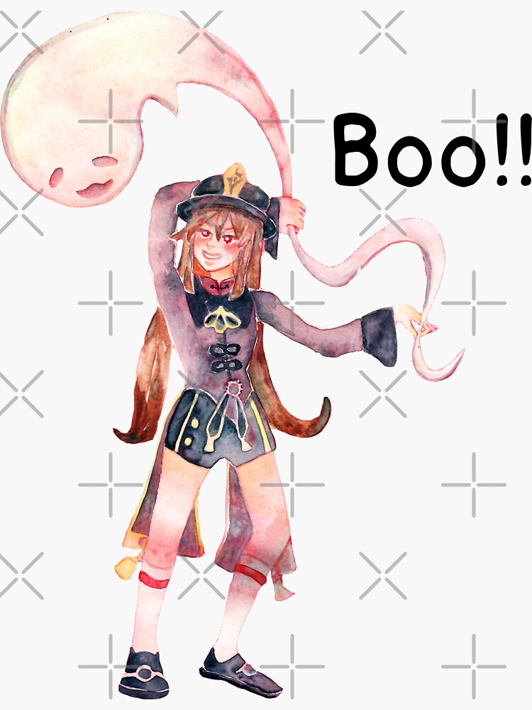 "Hu Tao Genshin Impact Boo" Sticker for Sale by Orichalk | Redbubble