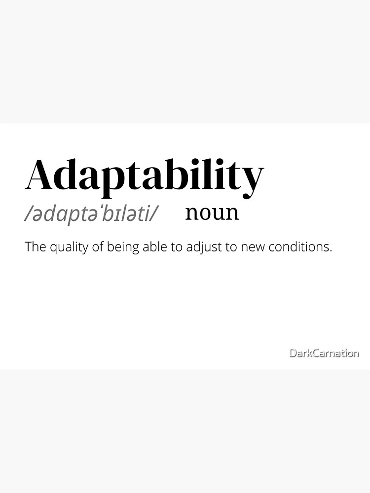 "Adaptability definition" Sticker for Sale by DarkCarnation | Redbubble