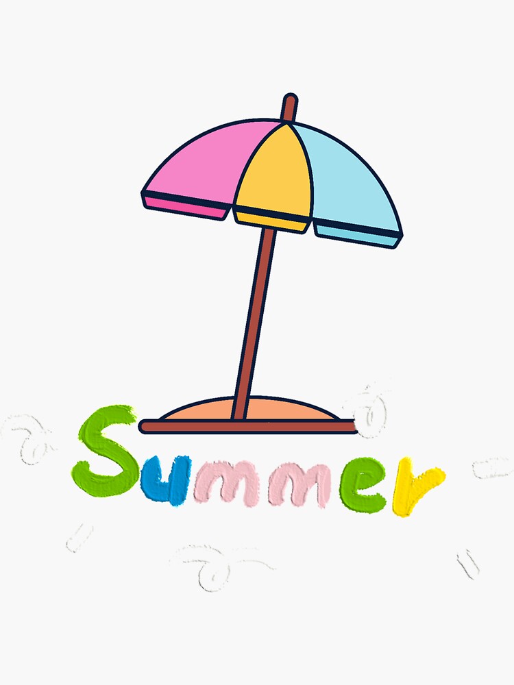 "Hello summer, hello fun " Sticker for Sale by Hallo1world | Redbubble