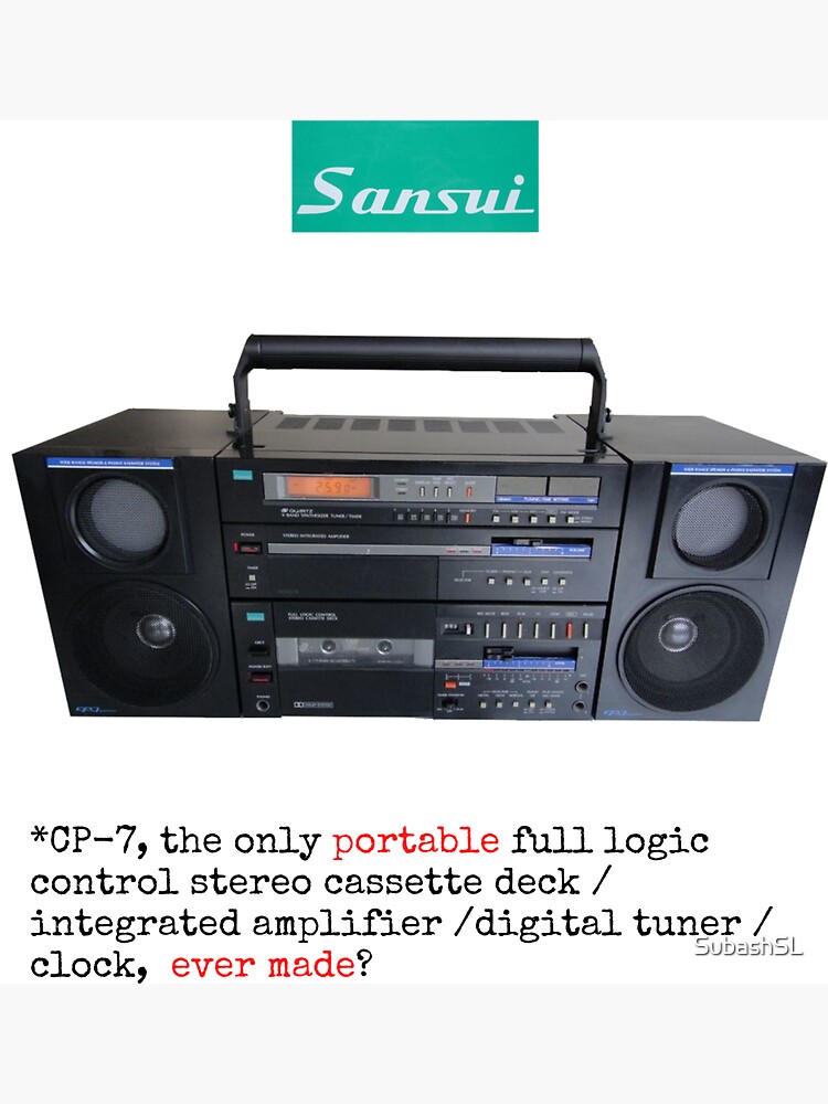 "Sansui CP-7 portable stereo cassette deck, integrated amp, digital ...