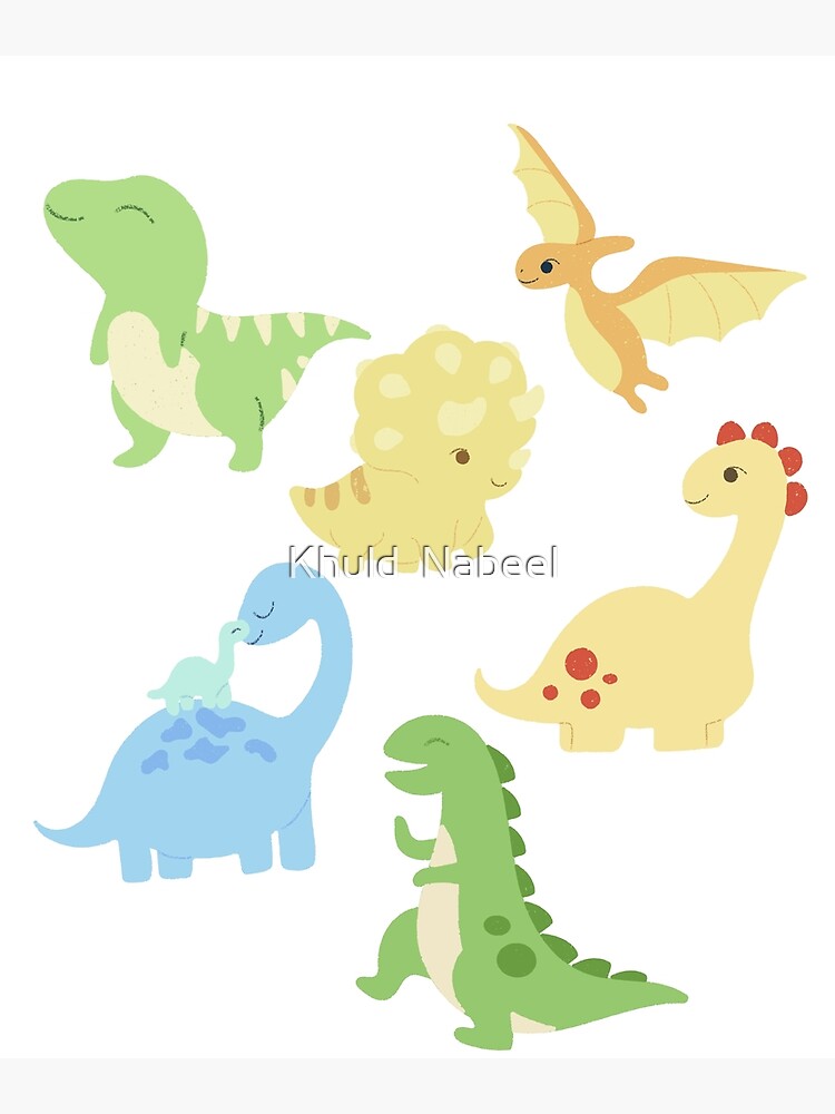 Póster «Diferentes tipos de dinosaurios | Dino de dibujos animados» de ... Póster «Diferentes tipos de dinosaurios | Dino de dibujos animados» de ...