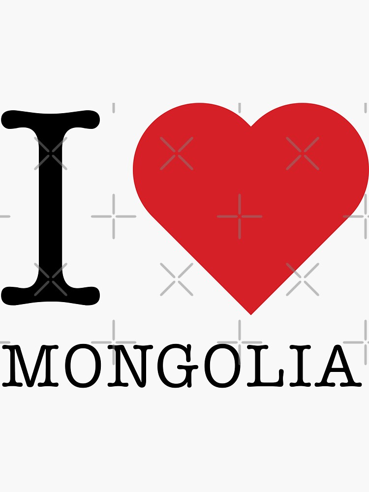 "I love Mongolia" Sticker for Sale by HeavyStyle | Redbubble