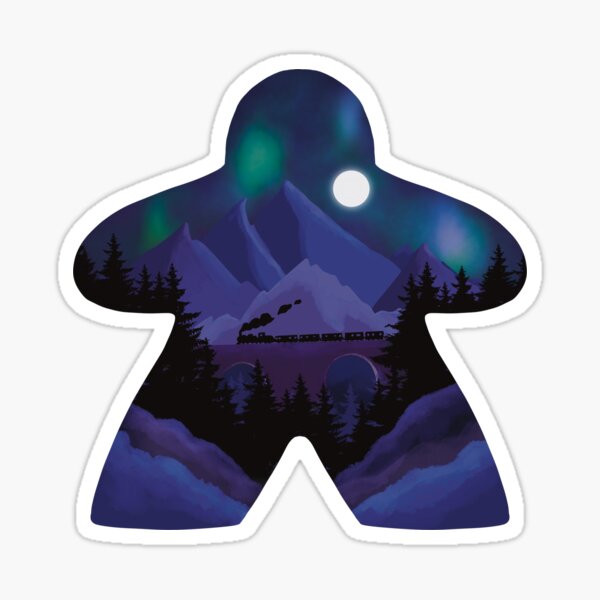 "Meeple Train Board Gamer Tabletop" Sticker for Sale by shadowisper ...