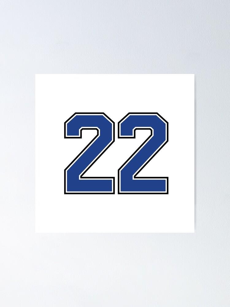 "Number 22 lucky sports jersey twenty two" Poster for Sale by ...
