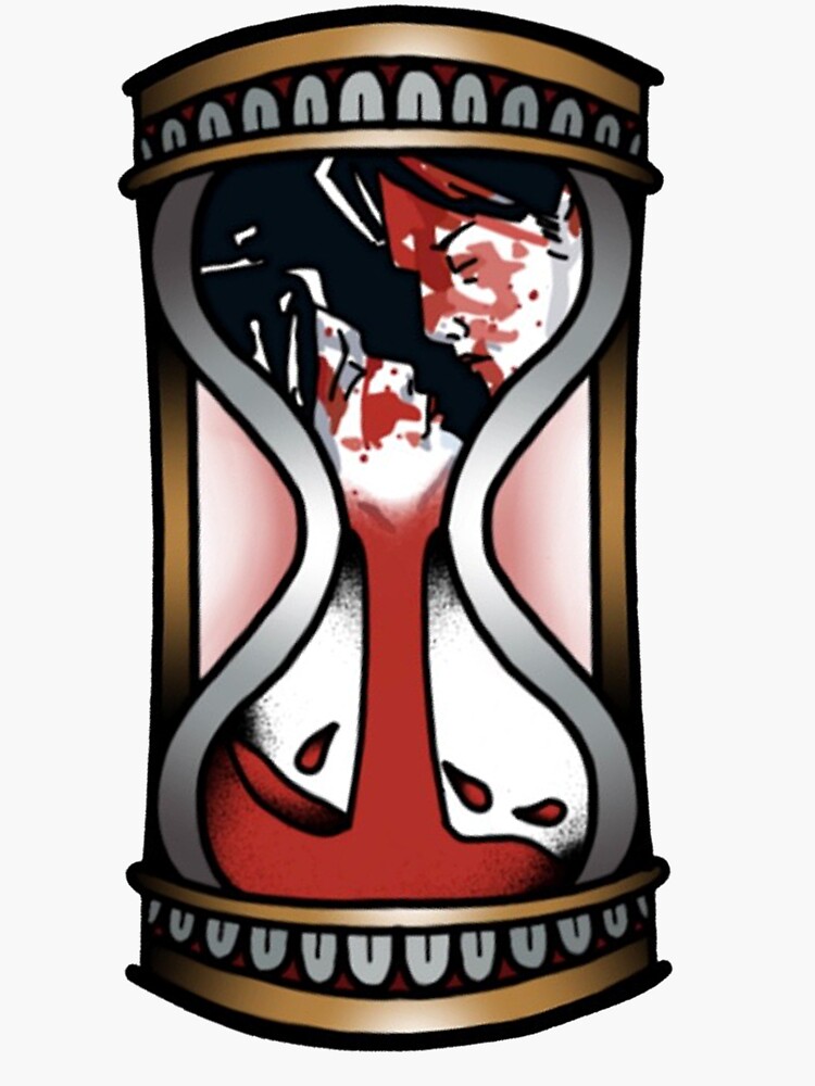 "Demolition Lovers Revenge Hourglass Sticker" Sticker for Sale by ...