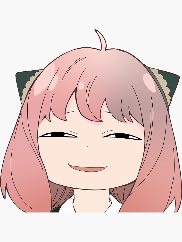 "Spy_Family Anya_Forger Smug_Face Och" Sticker for Sale by EdythMurray ...