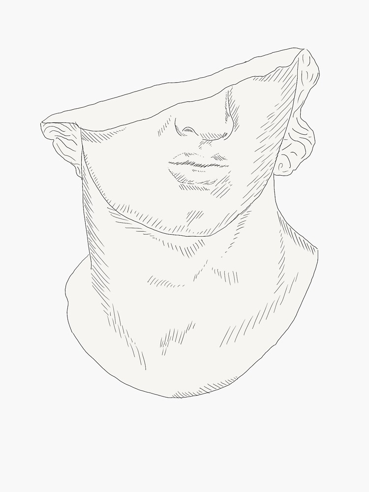 "Statue Head" Sticker for Sale by emma-bryer | Redbubble