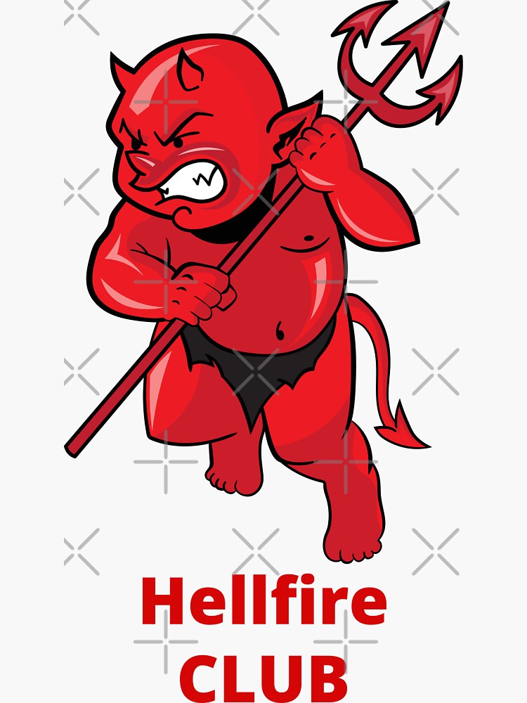 "Red devil from Hellfire Club" Sticker for Sale by Anitika-love | Redbubble