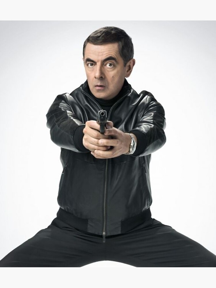 "Rowan Atkinson Holding Gun" Poster for Sale by aforartists | Redbubble