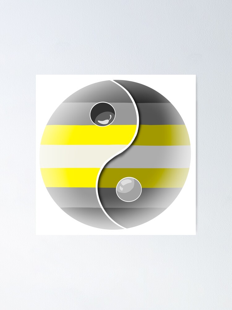"Demigender Pride Yin Yang Symbol" Poster for Sale by nailbitingwrite ...